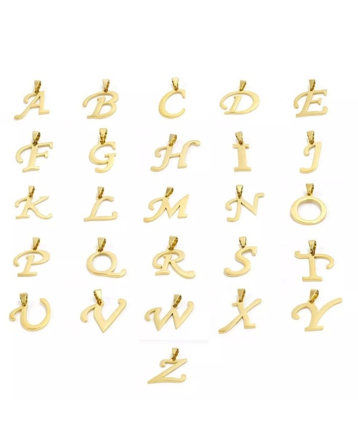 5 ADET - MİNİ HARFLER - METAL KAPLAMA KULPLU GOLD - Z